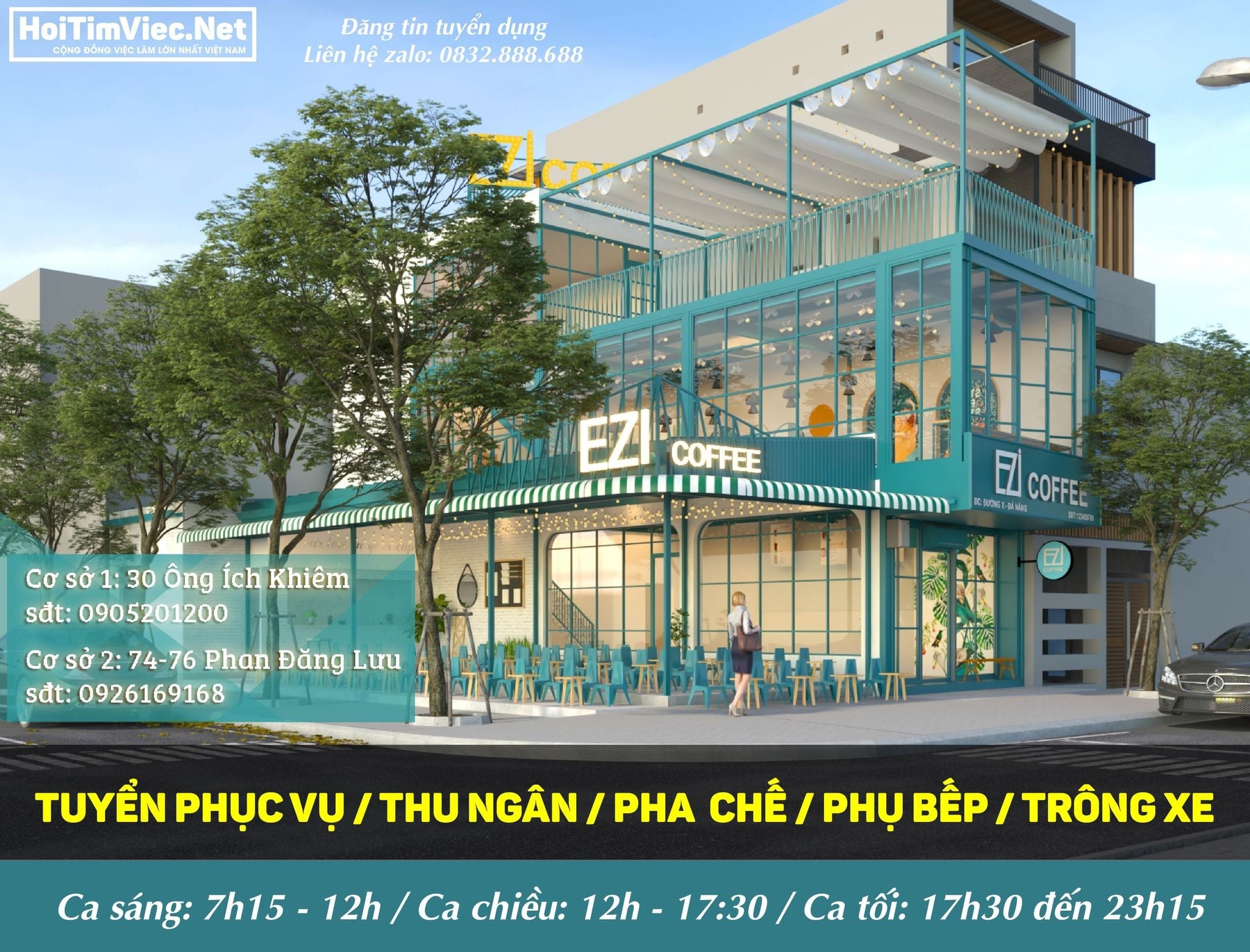 Tuyển nhân viên các vị trí làm tại EZI Coffee & Tea - Thích Làm Thêm